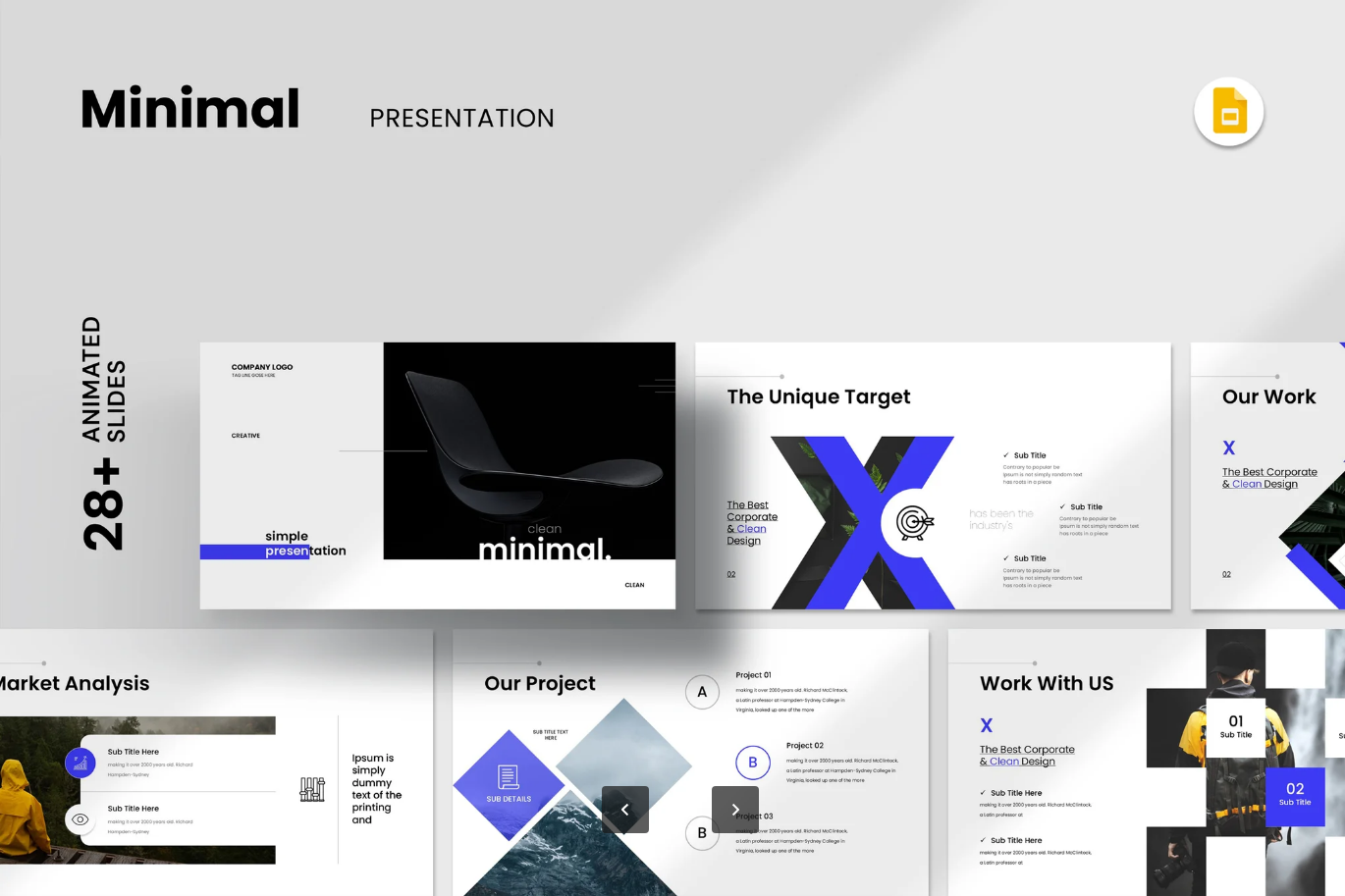 极简商务PPT模板29页 | 高级感可编辑一键换色 Google幻灯片PPTX通用下载 _ 果觅网（gooodme）